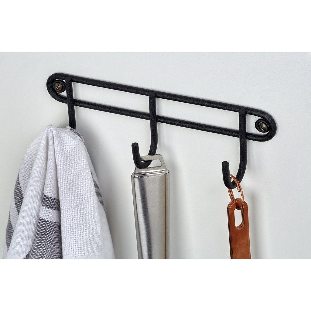 Steelcraft Classic Matt Black 3 Hook Rack Wall Mounted– Shop4Deals